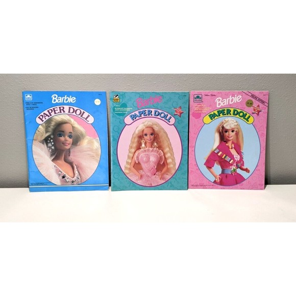 Golden Books | Toys | Uncut Golden Book Barbie Paper Doll Lot Of 3 Read ...